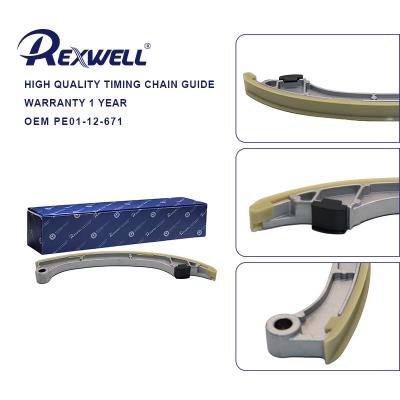 China Genuine Auto Engine Timing Chain Guide PE01-12-671 PE7W-12-571A for Japan MAZDA Timing Kit 6 CX-5 PEX3 PEXB PEXP AWD 2018- for sale