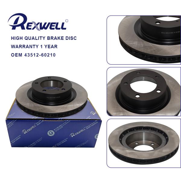 Quality Car Coated Grey Cast Iron Vented Brake Disc Rotor 43512-0C020 43512-60210 for for sale