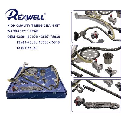 중국 13501-0C020 13507-75030 13540-75030 13550-75010 13506-75050 자동차 자동차 엔진 타이밍 체인 키트 (Toyota 2TR용) 판매용