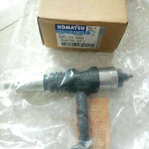 China KOMATSU 6D140 engine fuel injector , D155 dozer injector ,  6261-11-3200 for sale