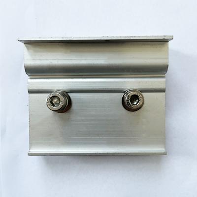 China Aluminum PV Module Clamps Weatherproof PV Panel Clamps Screw/Bolt Installation for sale