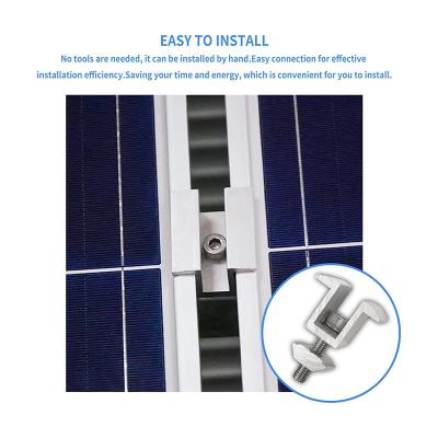 China Customized Solar Panel Mid Clamp installation PV Aluminium Mid Clamp for sale