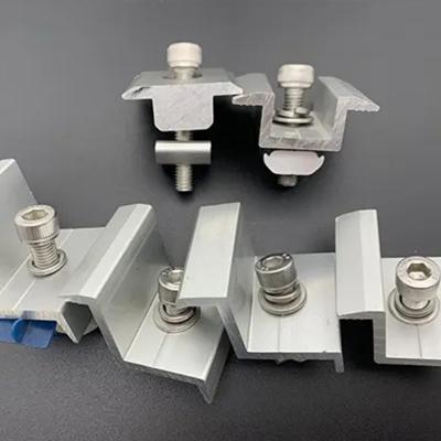 China Adjustable Solar Panel End Clamp Anticorrosive PV Panel Clamps for sale