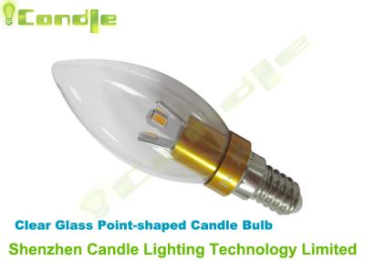 China 360 Degree Led Candle Lamp Golden 1070 Aluminum Point Shaped Ra＞80 210 - 270lm for sale