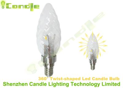 China Twist Clear Shaped Glass High Lumen Led Bulb E14 3w 280lms 360 Degree for sale