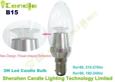 Cina 3 watt Dimmable hanno condotto la base B15 della lampadina SMD 2835 2700k Epistar della candela in vendita