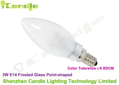China Household Natural White 360 Led Candle Bulbs 3w Screw Base 14mm , AC 85V - 265V for sale