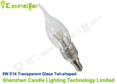 China Transparent Glass High Lumen E14 Screw Led Bulb 5 Watt 360 Degree Ra85 for sale