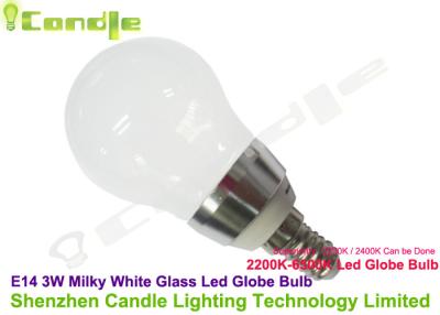 China Energy Saving 3w 360 Degree Milky Glass Led Globe Bulb 270lm With Long Lifespan for sale