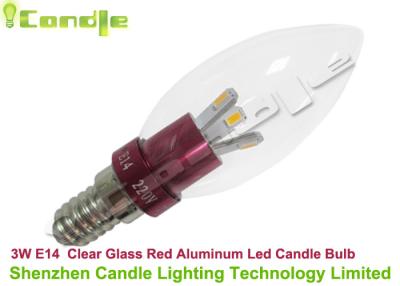 China Epistar Red Point Shaped Led Candle Lamp E14 / B15 / E17 SMD 2835 3watt for sale