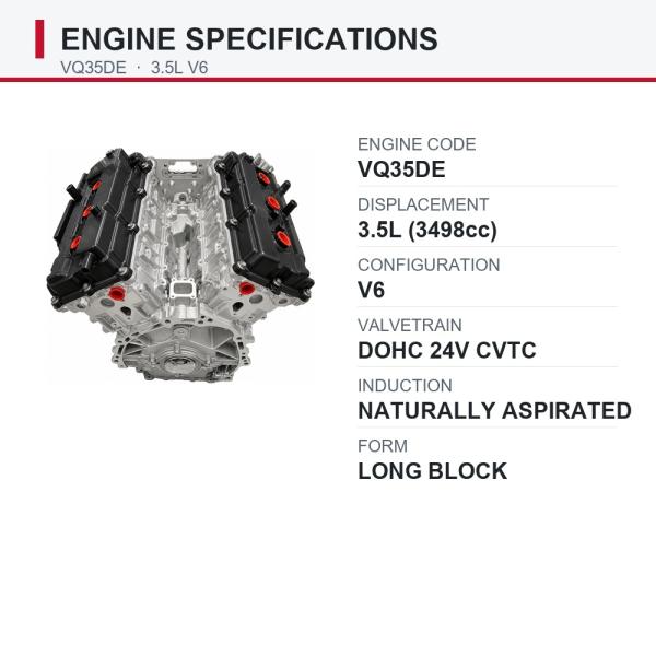 Quality 95.5 mm Bore 81.4 mm Stroke VQ35DE Engine Assembly for sale