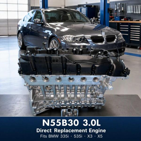 Quality BMW N55B30 3.0L Turbocharged Inline 6-Cylinder Bare Engine Long Block for BMW 135i, 335i, 435i, 535i, X3, X5 & X6 for sale