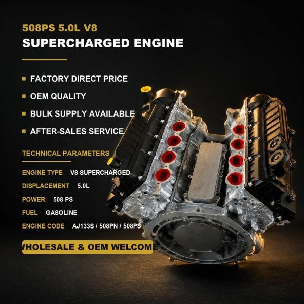 Quality Land Rover 508PS 5.0L V8 Supercharged Bare Engine Long Block for Range Rover & Range Rover Sport for sale
