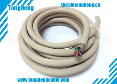 China Molex Connector Terminated Grey Colour Braiding Shielded Custom Cable for sale