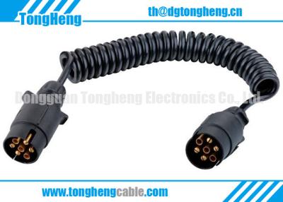 China Abrasion Resistant Polyurethane PUR Coated Spiral Power Cord for sale