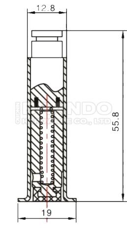 Dimensione del tipo gambo di JOIL del solenoide: