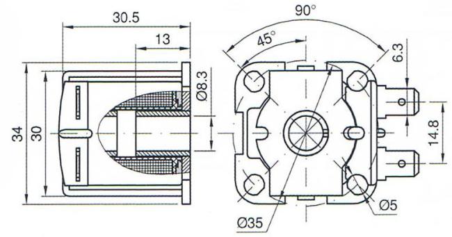 Dimension of Plastic Solenoid Valve Coil :