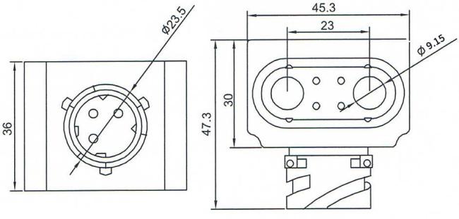 Dimension of BB09236003 Solenoid Valve Coil :
