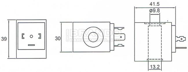 Dimension of BB13237513 Solenoid Valve Coil :