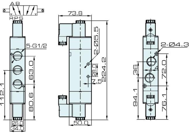 4V420-15 AirTAC Type 5/2 Way Solenoid Valve