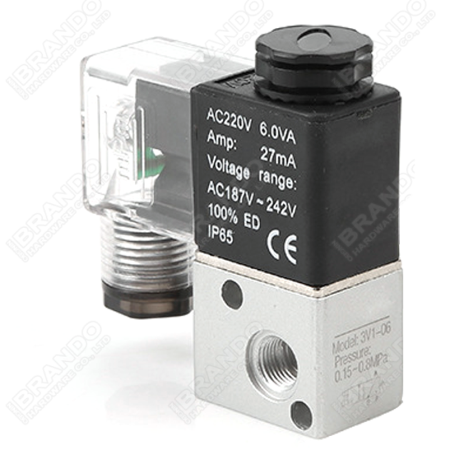 3V1-06-DC24V Airtac Type Pneumatic Solenoid Valve 3 Way 24V DC 2