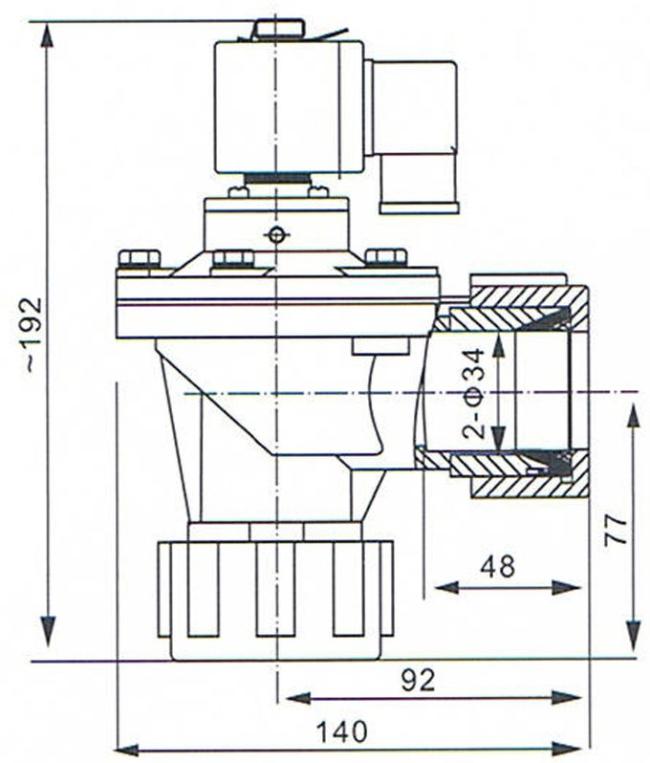 1'' DMF-ZM-25 BFEC Quick Mount Pulse Diaphragm Valve For Dust Removal 0