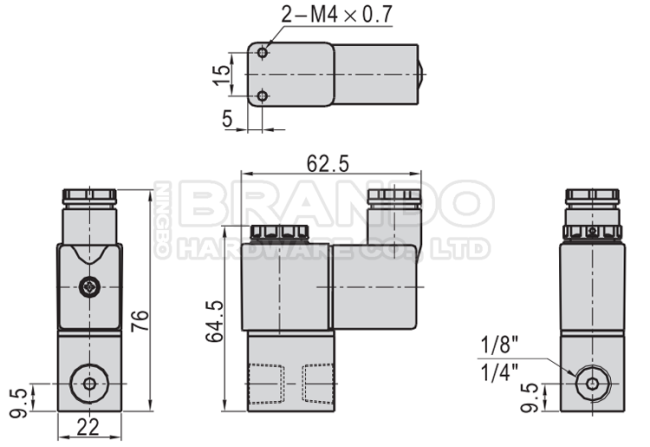 2V025-06 2V025-08 Airtac Type 2 Way Solenoid Air Valve 12VDC 24VDC 0