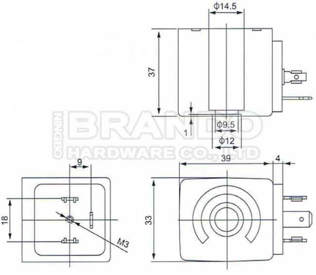 Τύπος 3 σπείρα DZ06 9W 220VAC 0 του Parker βαλβίδων σωληνοειδών μηχανών καφέ τρόπων