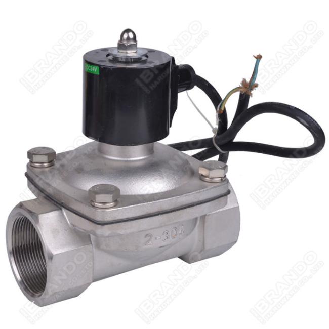Normally Open Brass Solenoid Valve Waterproof IP68 1/2'' 24V 220V 2