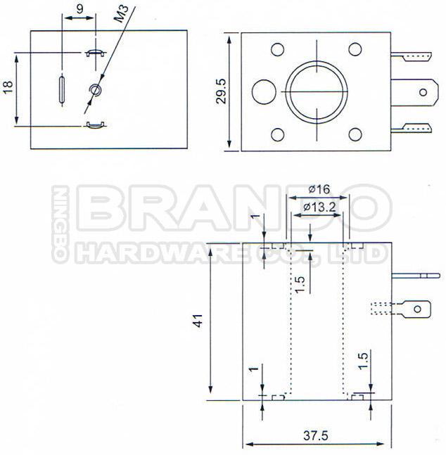 Air Compressor Auto Drain Solenoid Valve Armature Plunger Tube Assembly 1
