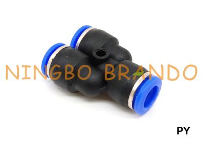China PY Union Y Push In Plastic Pneumatic Hose Fitting 4mm 6mm 8mm 10mm 12mm for sale