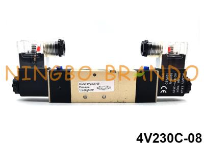 China Tipo maneira pneumática 24VDC 220VAC de 4V230C-08 Airtac da válvula de solenoide 5/3 à venda