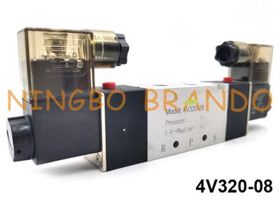 China het Type van 4V320-08 Airtac Pneumatische de Solenoïdeklep 5/2 Manier 24V 220V van de Aluminiumlegering Te koop