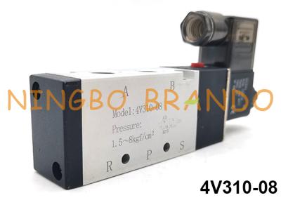 China het Type van 4V310-08 Airtac Enige Klep van de Rol Pneumatische Solenoïde 5/2 Manier DC24V AC220V Te koop