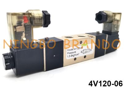 China het Type van 4V120-06 Airtac Dubbele Klep van de Rol Pneumatische Solenoïde 5/2 Manier 24VDC 220VAC Te koop