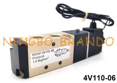 China het Type van 4V110-06 Airtac Luchtcontrolemechanisme Pneumatic Solenoid Valve 5 Manier 2 Positie 24V Te koop