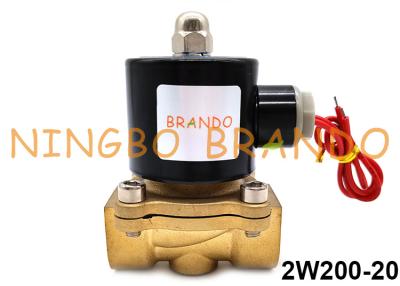 China 2W200-20 Brass Normal Closed Solenoid Valve 2/2 Way 12V 24V 110V 220V for sale