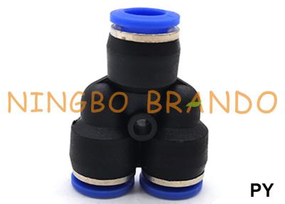 China PY Union Y Shape Push In Plastic Pneumatic Hose Fitting 4mm 6mm 8mm 10mm 12mm for sale