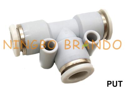 China PUT Union Tee Push On Quick Connect Pneumatic Hose Fitting 4mm 6mm 8mm 10mm 12mm for sale