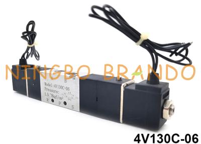 China 4V130C-06 5/3 Vias Tipo Airtac Válvula Solenóide Pneumática de Controle de Ar 24V 110V 220V à venda