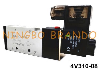 China 4V310-08 Airtac tipo 5/2 vias válvula solenóide única pneumática 24 V 110 V 220 V à venda