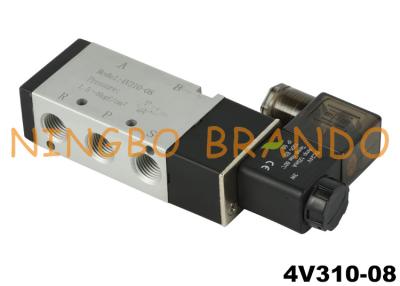 China 4V310-08 Válvula solenóide de ar pneumática 5 vias 2 posições 24V 220V à venda