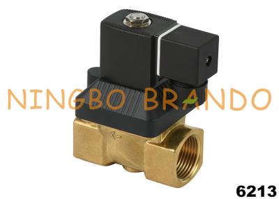 China 6213 A Servo-assisted 2 Way NC Brass Solenoid Valve 1/2'' 24V DC for sale