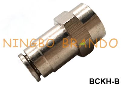 China Brass Push On Female Straight Connect Pneumatic Hose Fitting 1/8