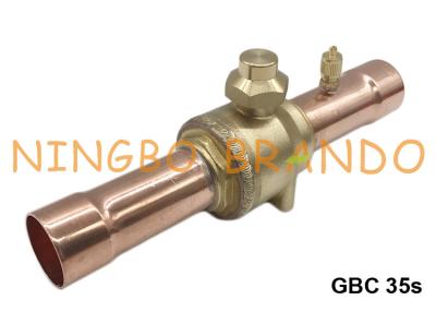 China GBC Danfoss Type Refrigeration Shut-off Ball Valve With Access Port for sale