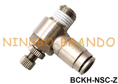 China Brass Metal Air Flow Speed Control Push To Connect Pneumatic Hose Fitting for sale