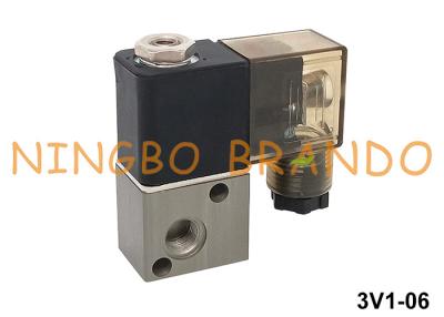 China Las válvulas de aire de solenoides neumáticos de la serie 3V1 1/6' 3V1-06 24V 220V en venta