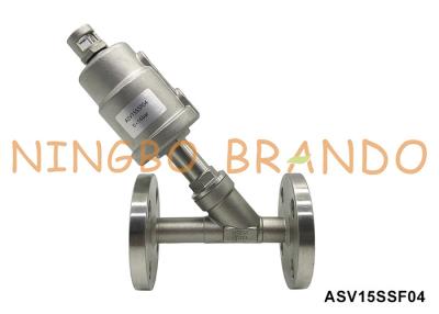 Chine DN15 PN16 Port à flanc pneumatique à angle de siège à double action normellement fermé à vendre