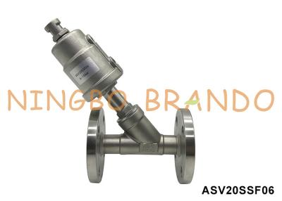 Chine DN20 PN16 Ventilateur à piston pneumatique à flanc d'angle de siège à double action normalement fermé à vendre