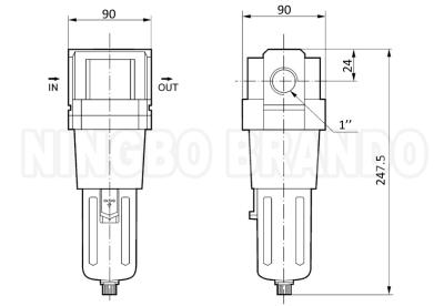 China Filter Regulator Lubricator Unit Pneumatic Air Filter AF5000-06 AF5000-10 for sale